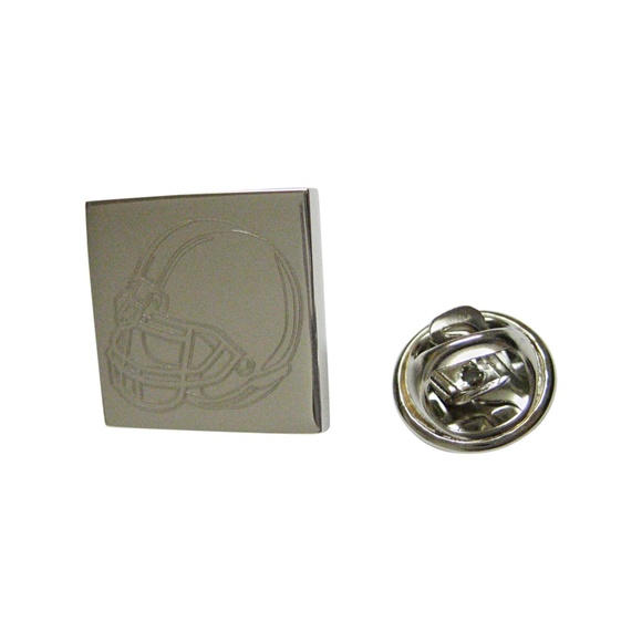 Kiola Designs | Accessories | Silver Toned Etched Football Helmet Lapel ...